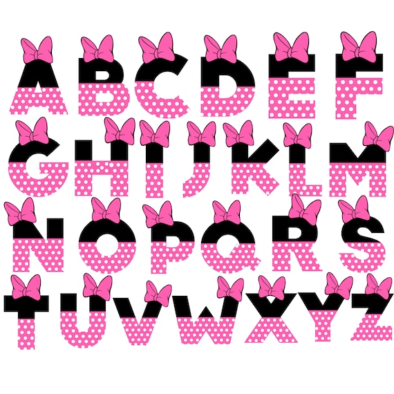 Minnie Mouse Letter Font