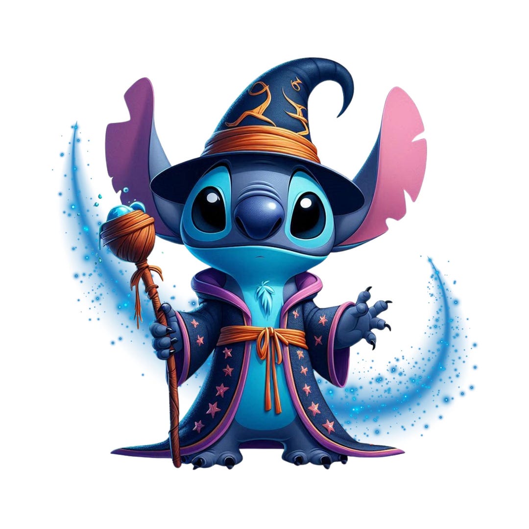 Cute Stitch Clipart, Png File, Stitch Wizard Design, Lilo and Stitch ...