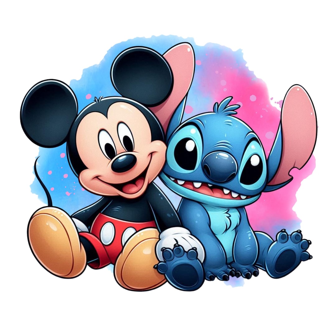 Mickey Mouse and Stitch Png Clipart, Mickey Mouse Png, Cute Stitch ...