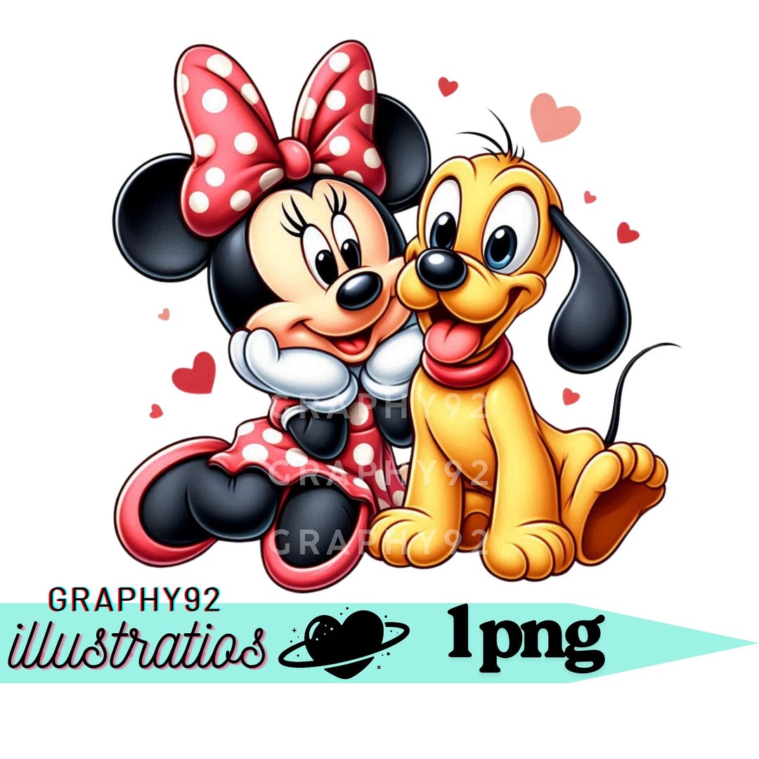 Minnie Mouse and Pluto, Minnie Mouse Png Clipart, Pluto Png Clipart ...
