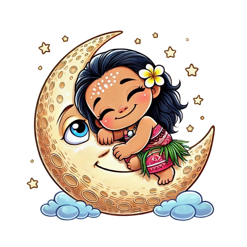 Moana on the Moon, Moana Png Clipart, Cute Moana, Moana Baby Shower ...