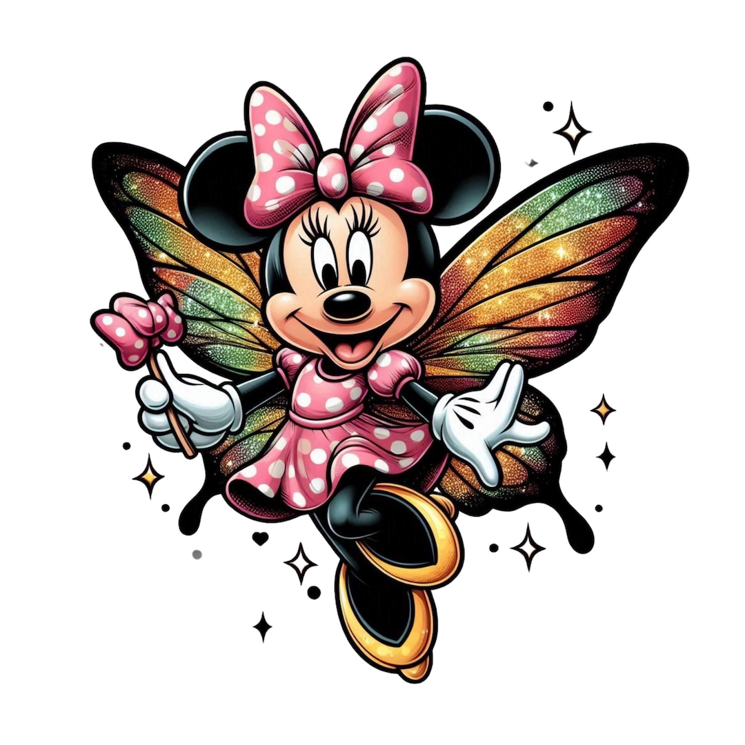 Minnie Mouse Fairy Design, Minnie Mouse Png Clipart, Minnie Birthday ...