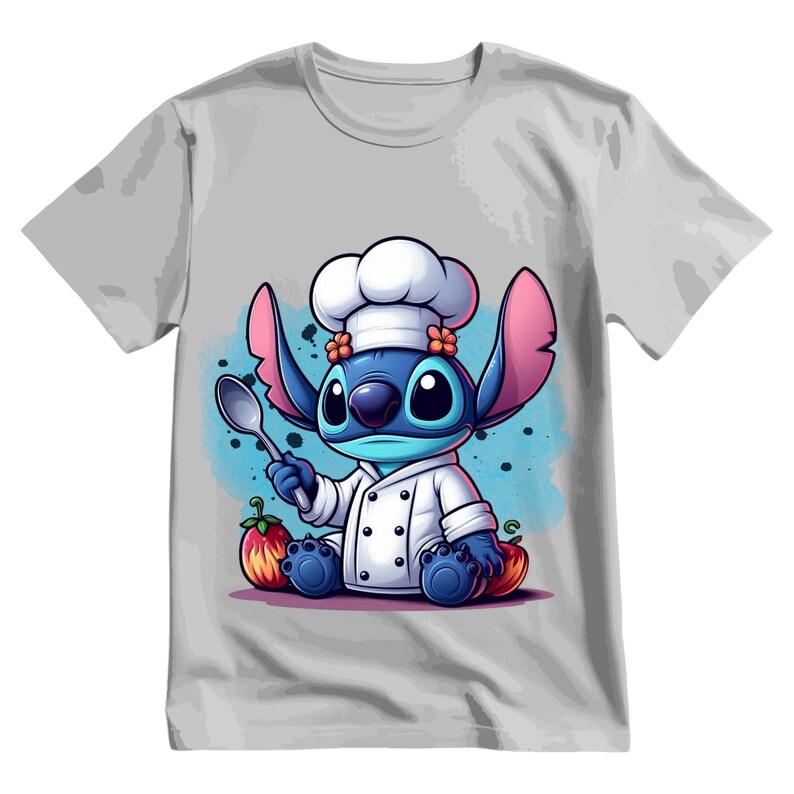 Stitch Chef Design, Stitch Png Clipart, Stitch Watercolor Background ...