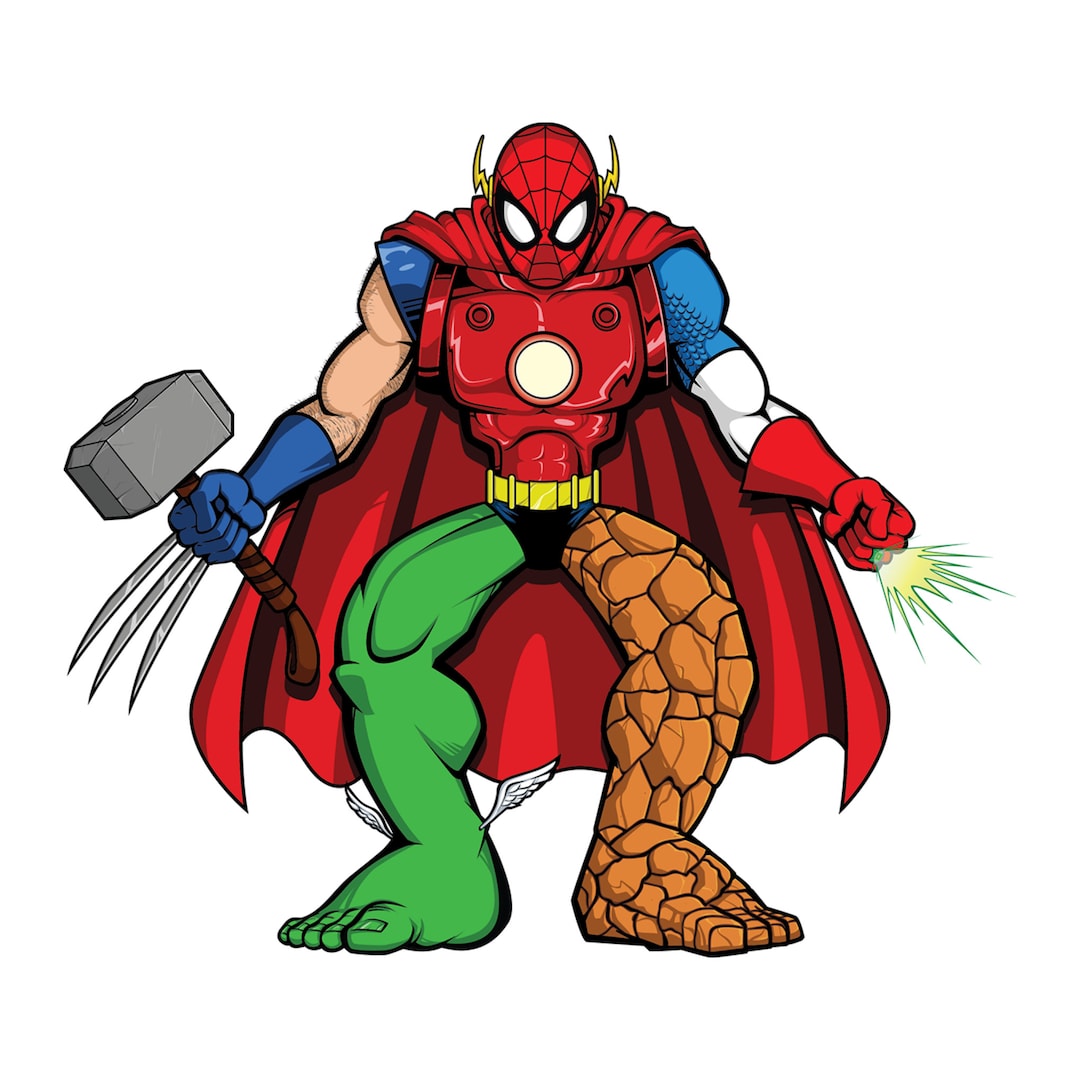 Super Heroes Mix Png Clipart, Super Heroes Mix Png Design, Super Hero ...