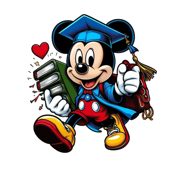 Mickey Graduation - Etsy