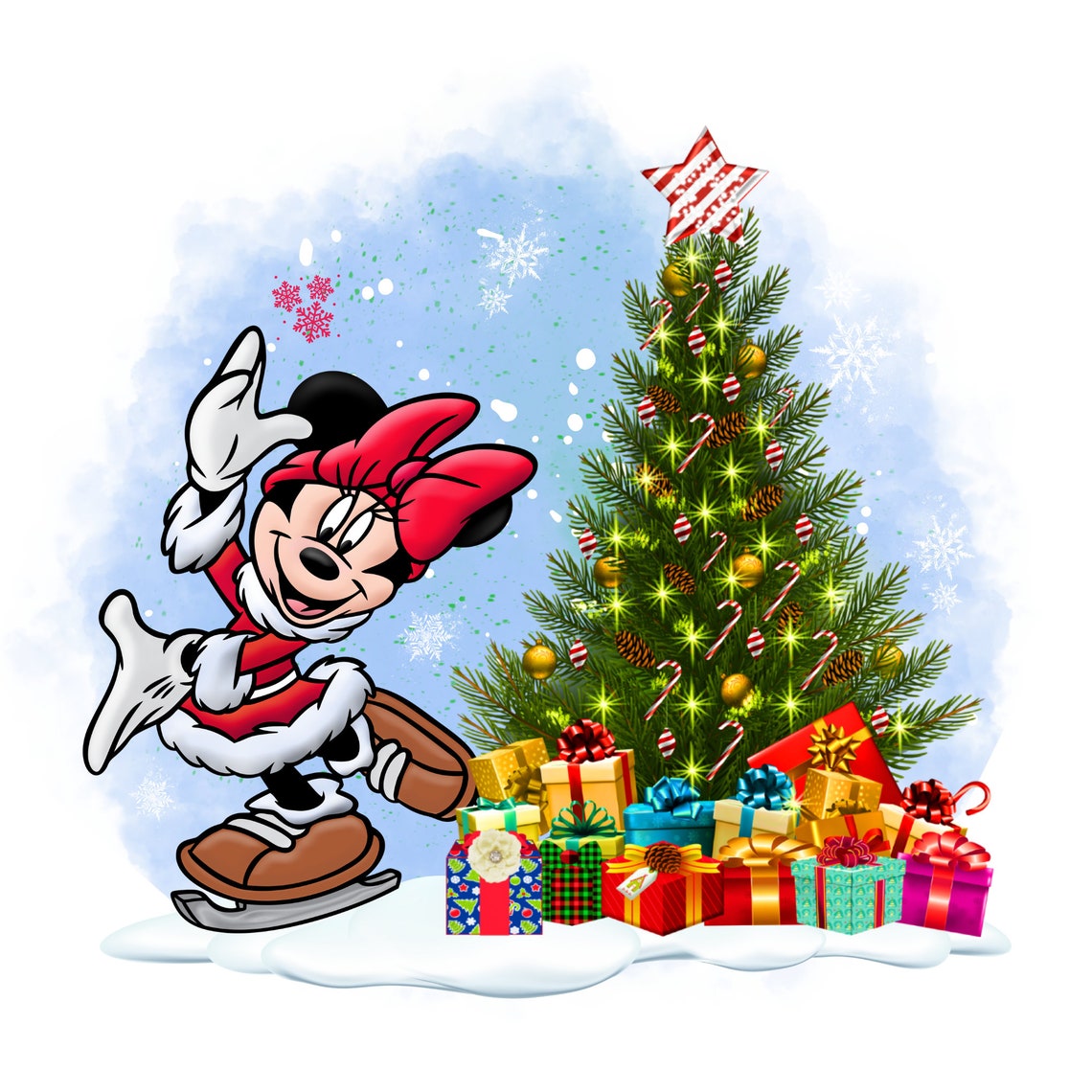 Minnie Mouse Christmas Png Design, Minnie Mouse Png Clipart, Christmas ...