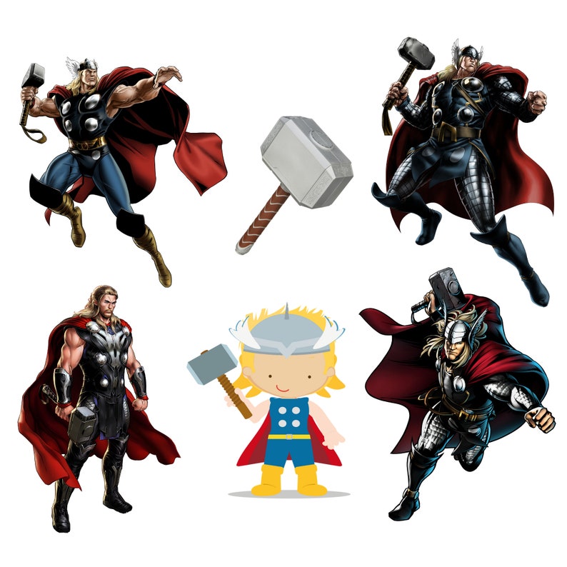 Thor Png Bundle, Thor Png Clipart Set, Super Hero Png, Thor Png ...