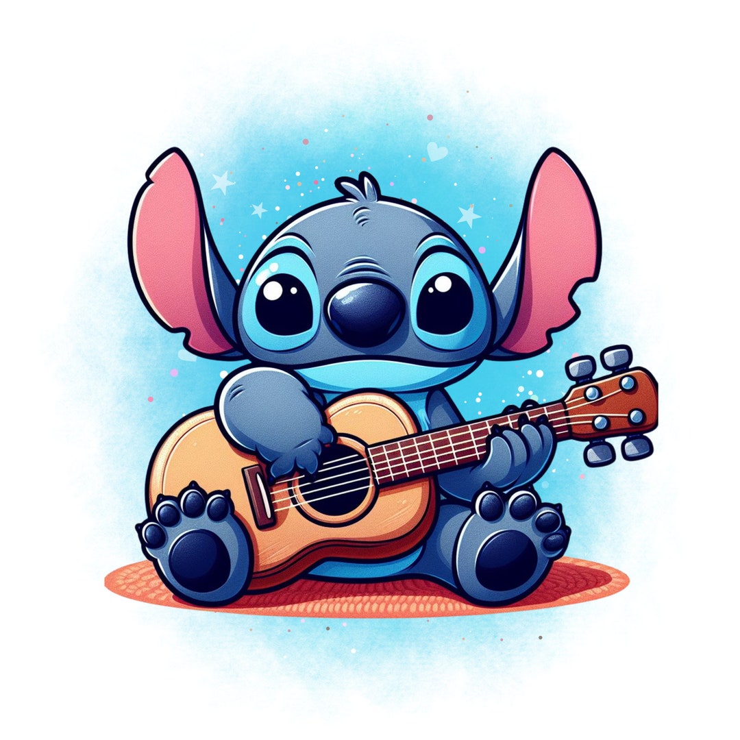 Stitch Playing Guitar, Stitch Png Clipart, Lilo and Stitch Character ...