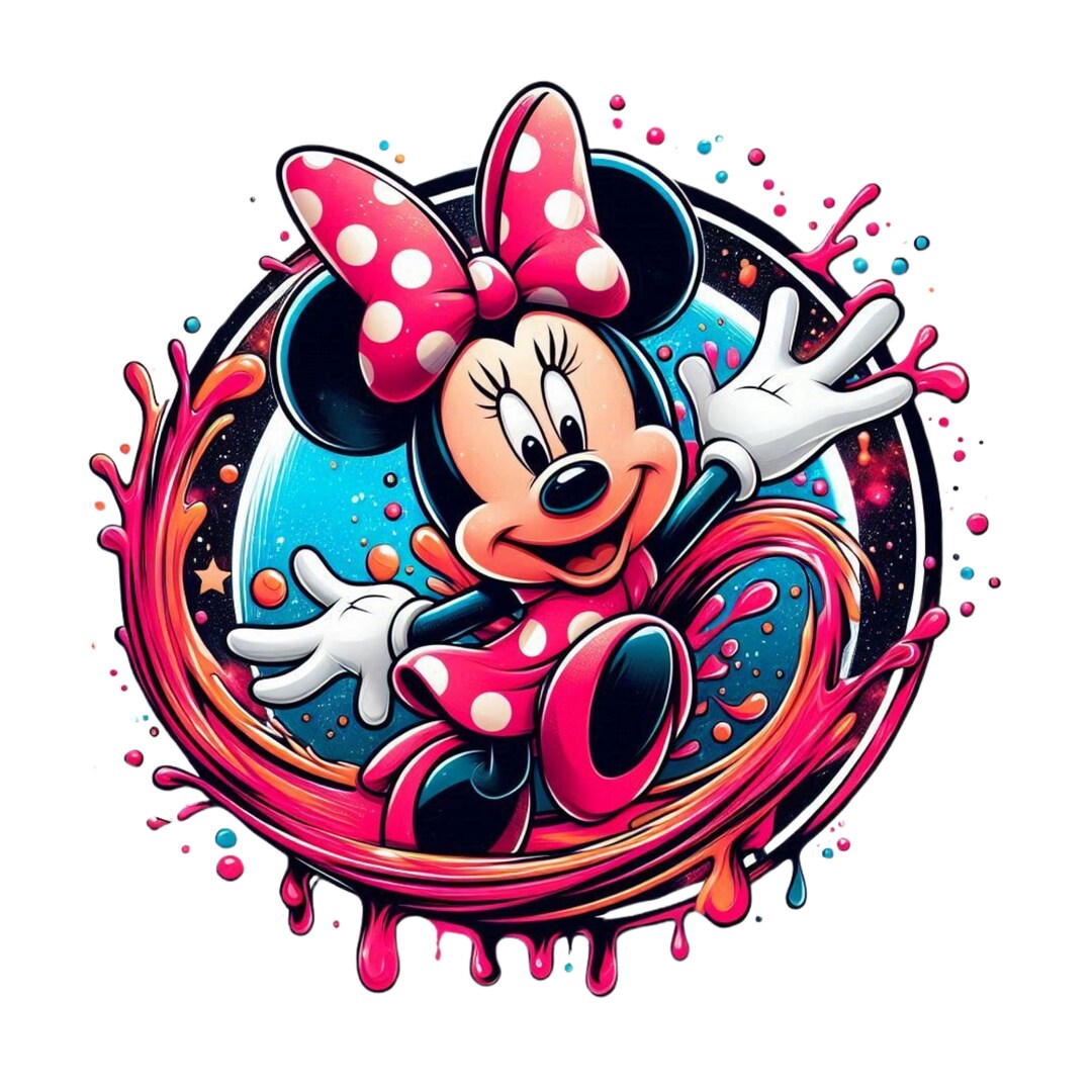 Minnie Mouse Splash Design, Minnie Mouse Png Clipart, Cute Minnie Mouse ...