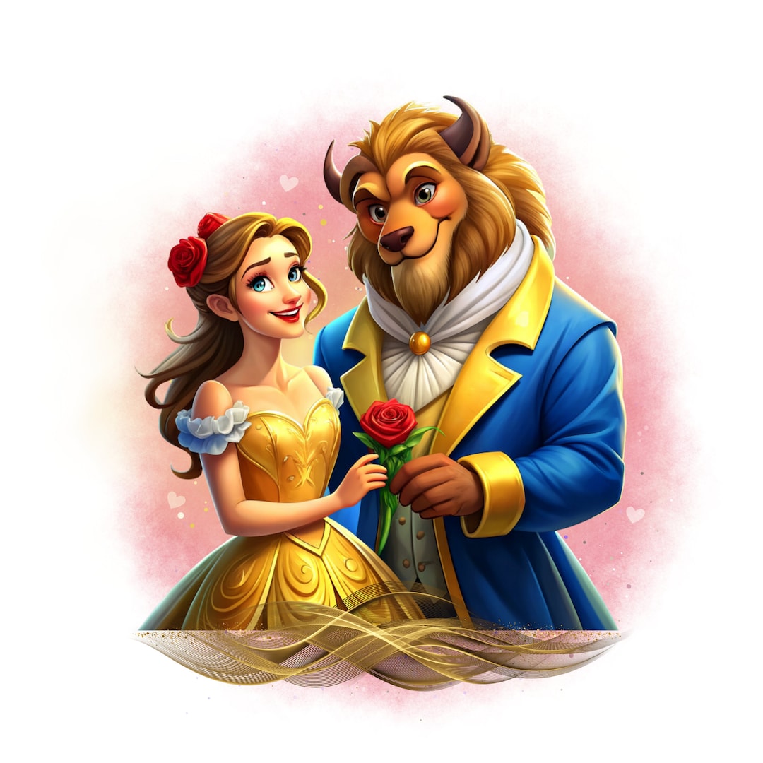 Beauty and the Beast Watercolor Background, Beauty and the Beast Png ...