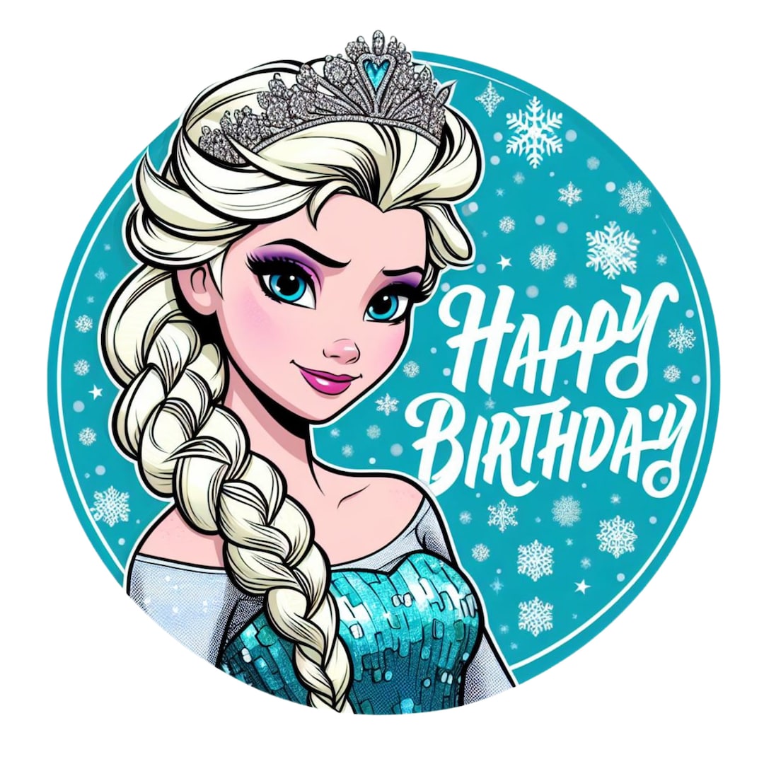 Frozen Elsa Birthday Design, Princess Elsa Png Clipart, Frozen Princess ...