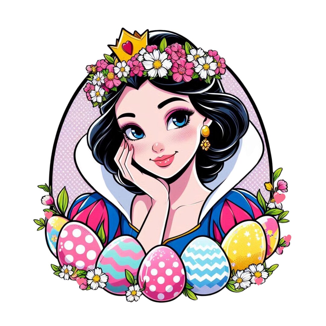 Snow White Easter Design, Snow White Png Clipart, Happy Easter, Snow ...