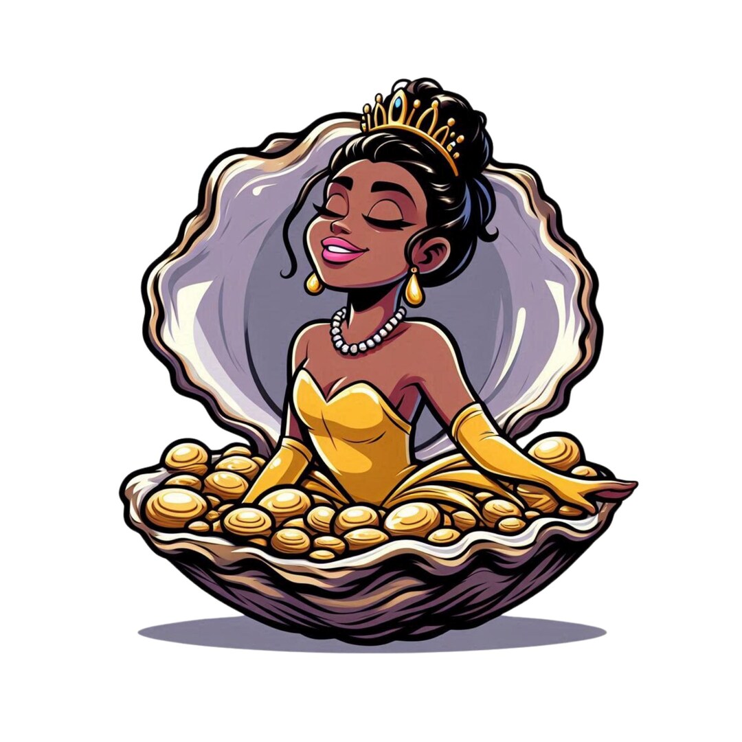 Princess Tiana Png Clipart, Princess Tiana in Oyster, Mermaid Tiana ...