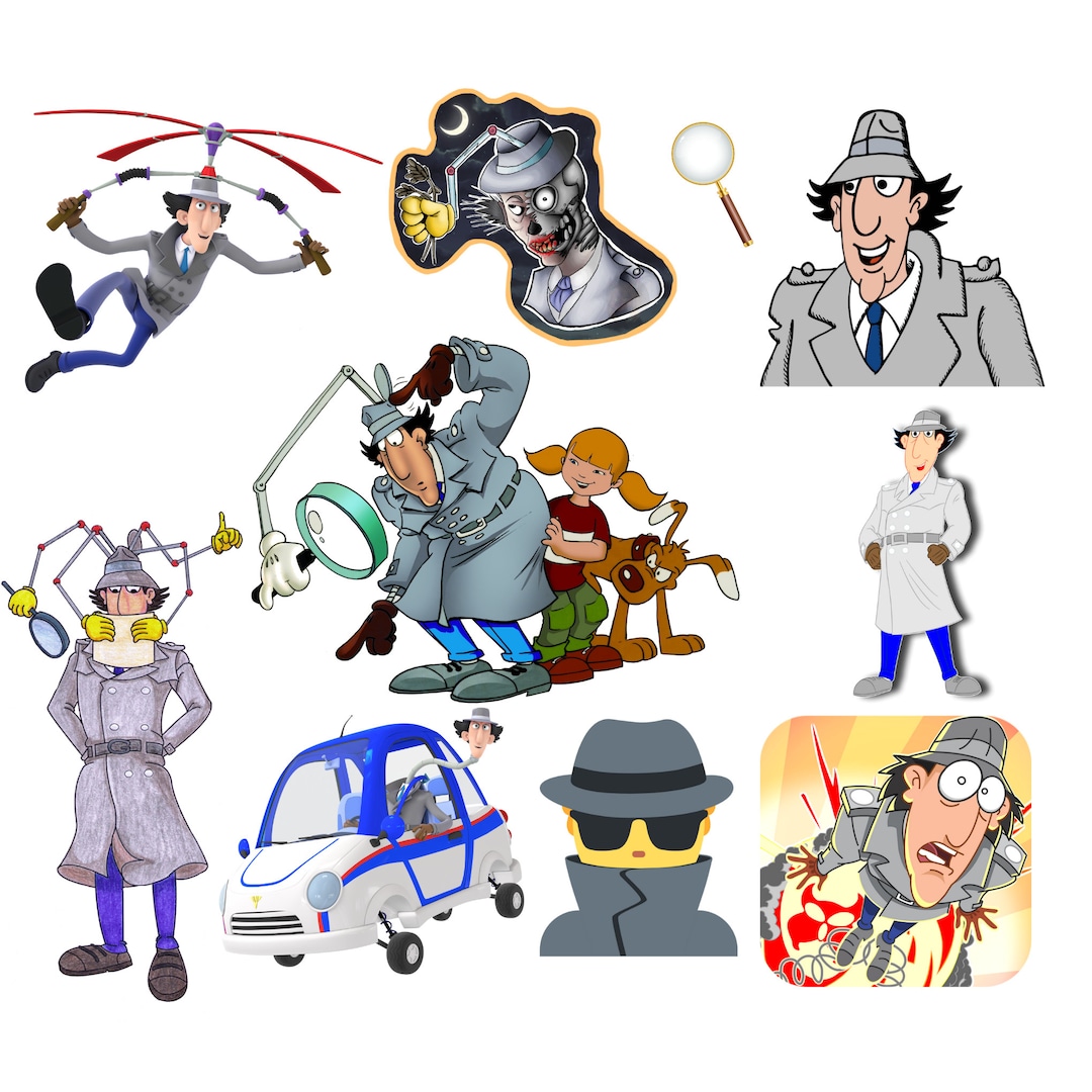 Inspector Gadget Png Inspector Gadget Clipart Set Bundle - Etsy