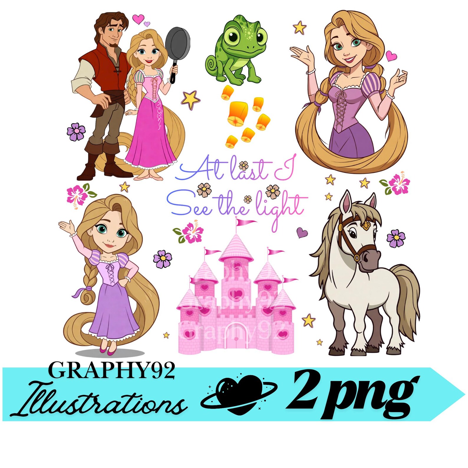 Princess Rapunzel Png Shirt Design, Rapunzel Png Clipart, Tangled Png ...