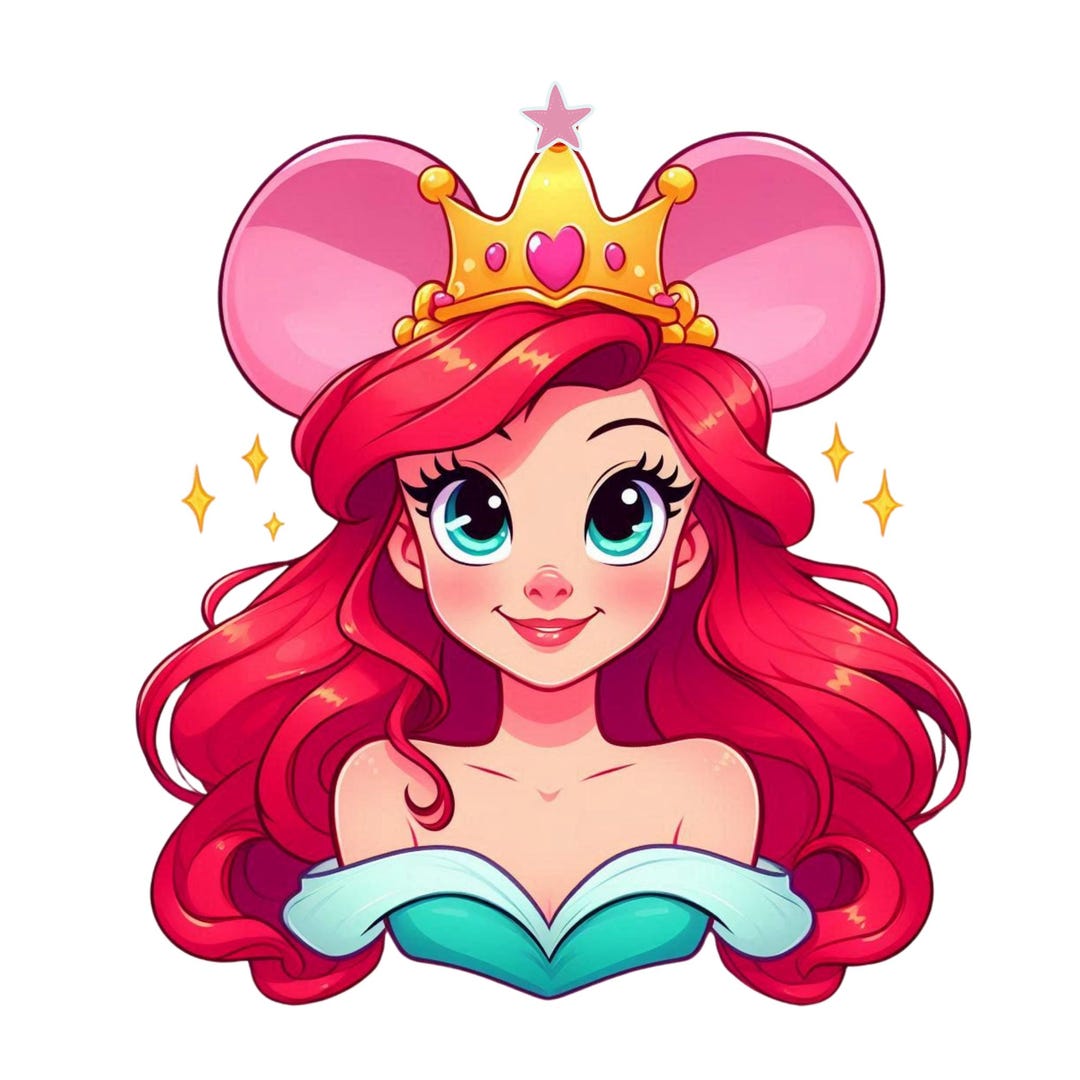 The Little Mermaid Png Clipart, Princess Ariel Mouse Ear, Princess ...