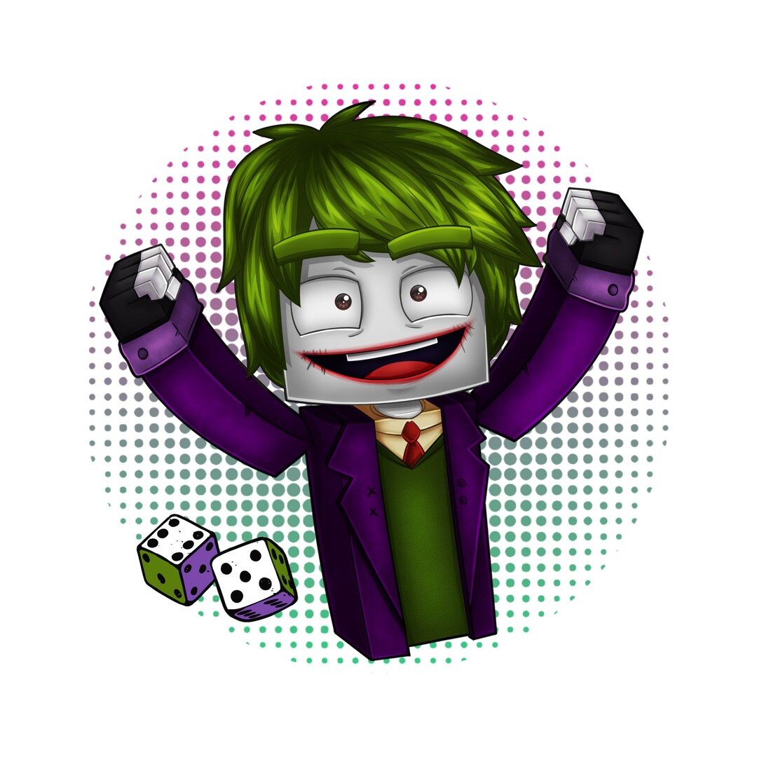 Minecraft Joker Png Clipart Minecraft Png Design Joker Shirt - Etsy