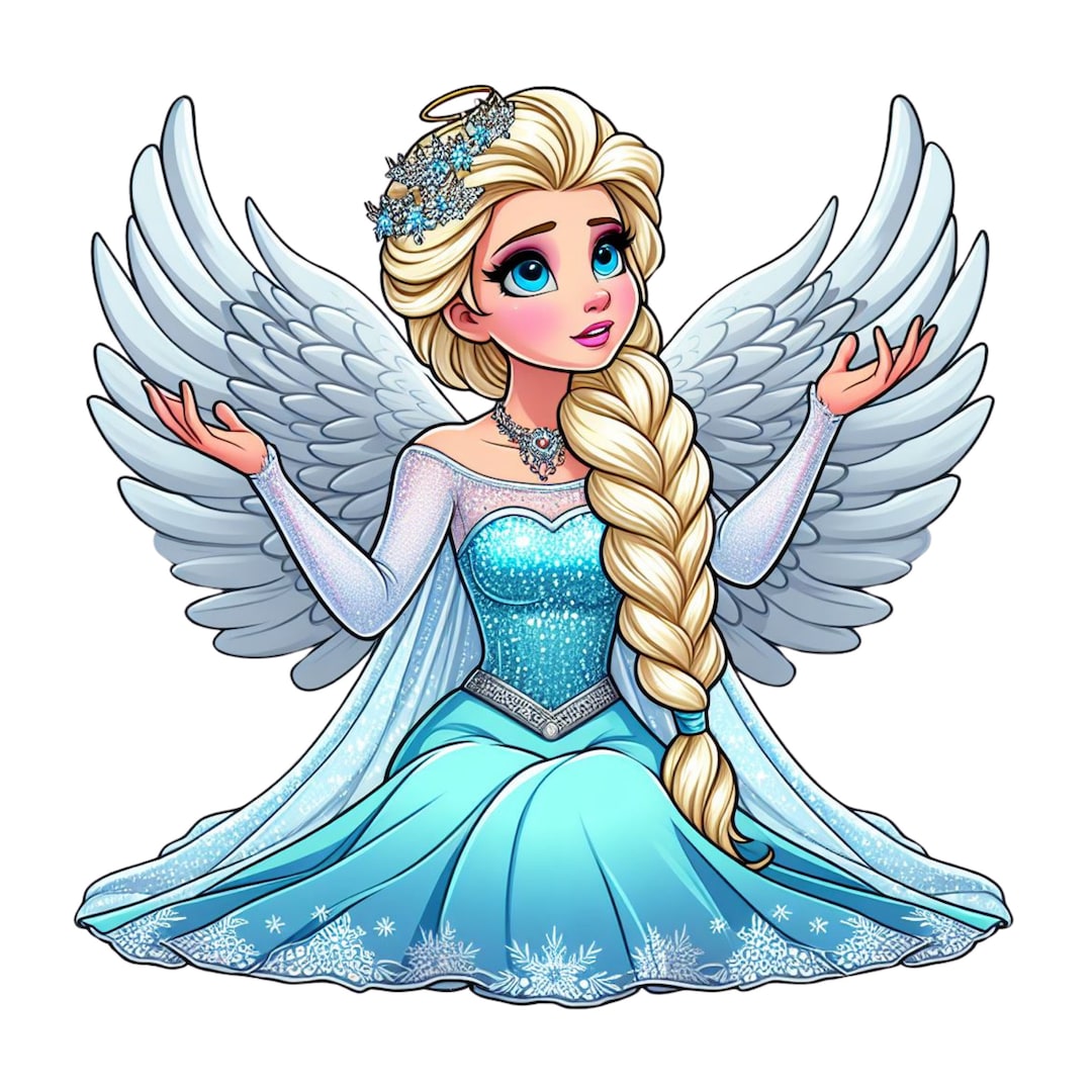 Princess Elsa Angel Design, Princess Elsa Png Clipart, Frozen Princess ...