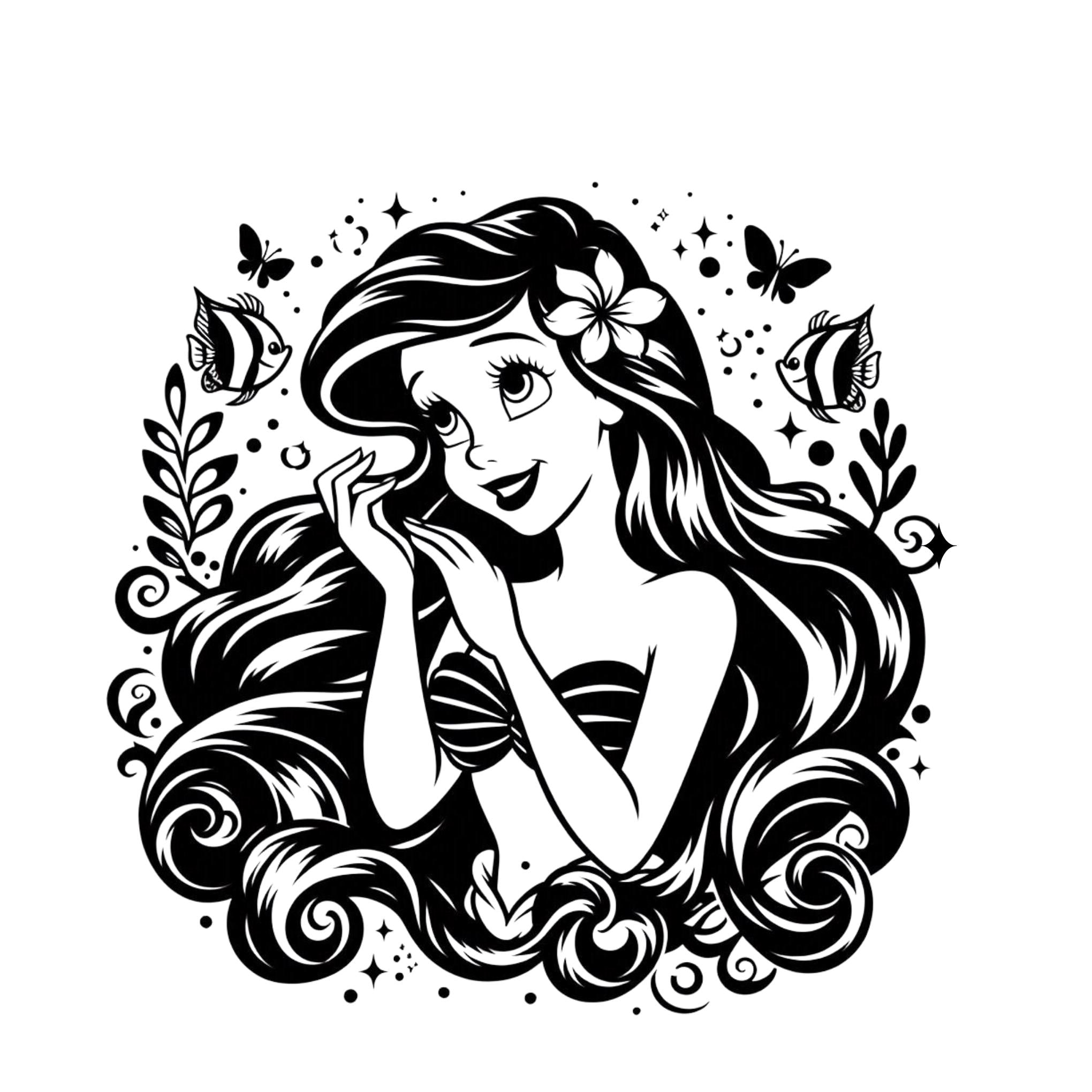 Ariel Silhouette Clip Art