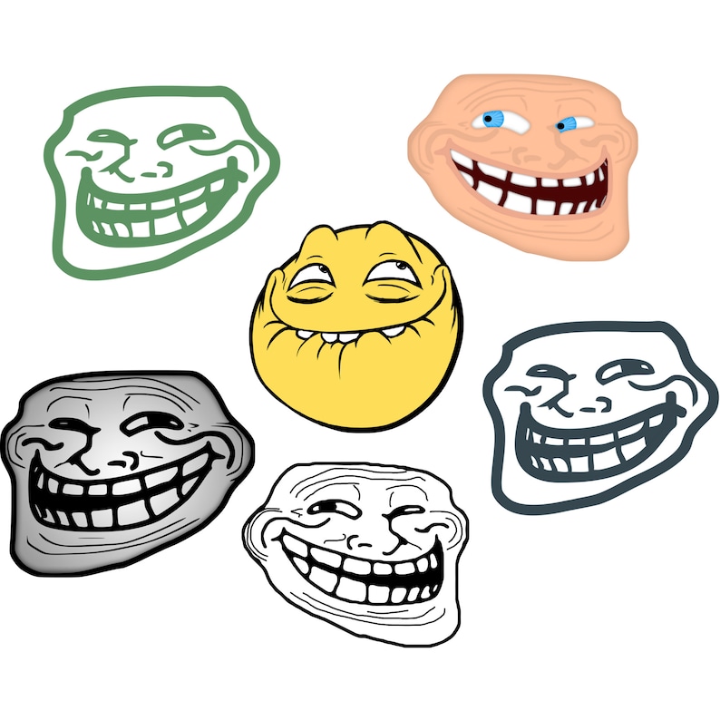 Paquete de imágenes prediseñadas de Trollface, conjunto de imágenes ...