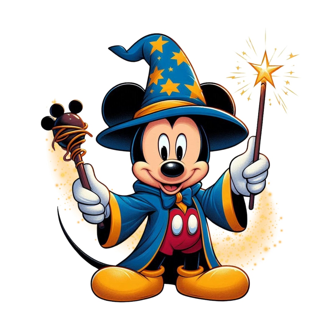 Mickey Mouse Wizard Png, Mickey Mouse Png Clipart, Wizards Png, Instant ...