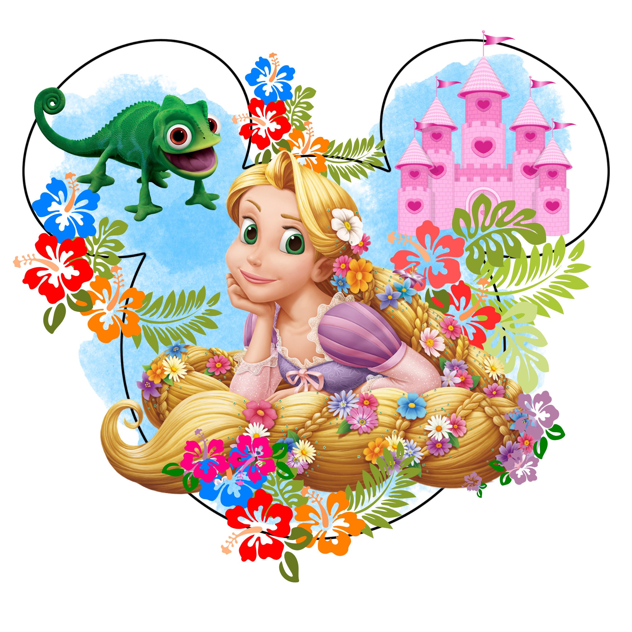 Rapunzel Png Design, Rapunzel Png Clipart, Tangled Png, Princess Castle ...
