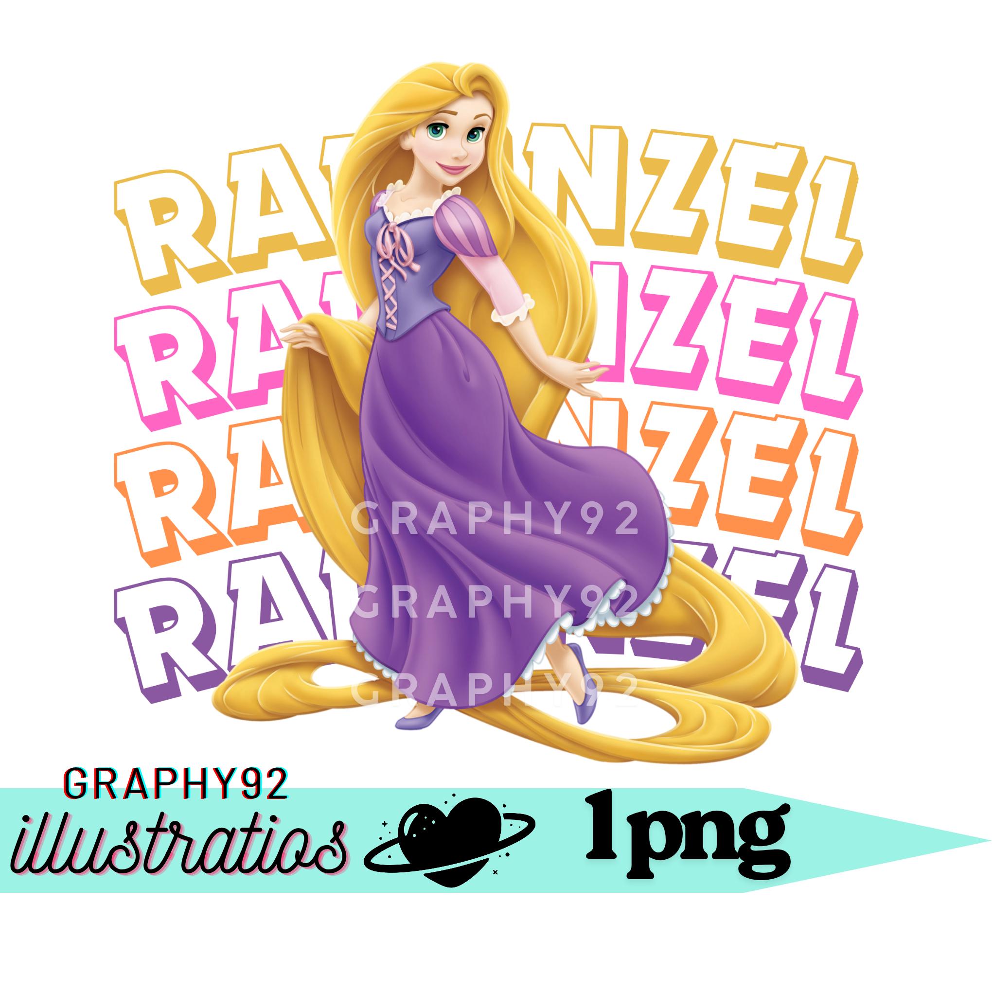 Rapunzel Png Clipart, Rapunzel Name Design, Princess Rapunzel Birthday ...