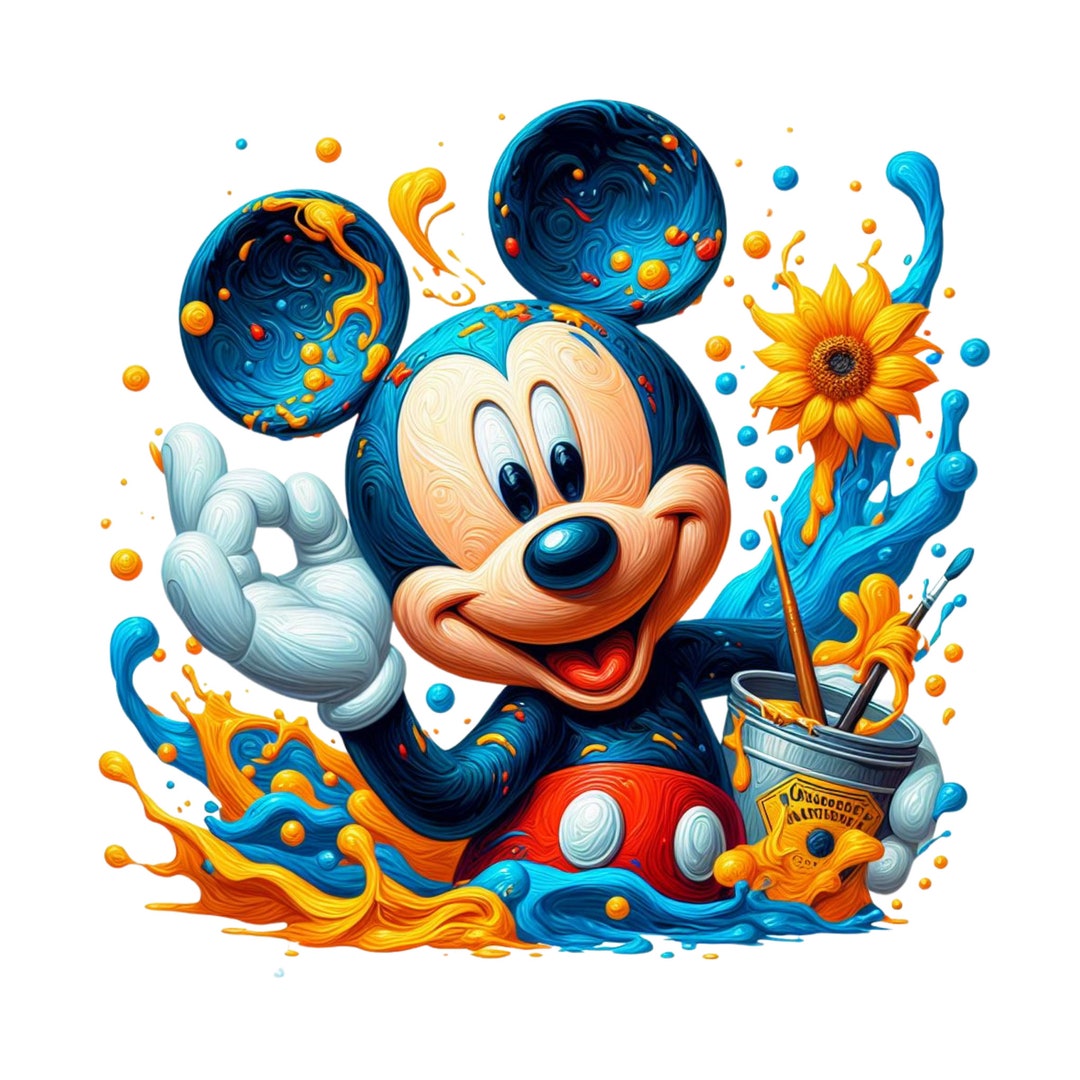 Mickey Mouse Color of Splash, Mickey Mouse Png Clipart, Mickey Mouse ...