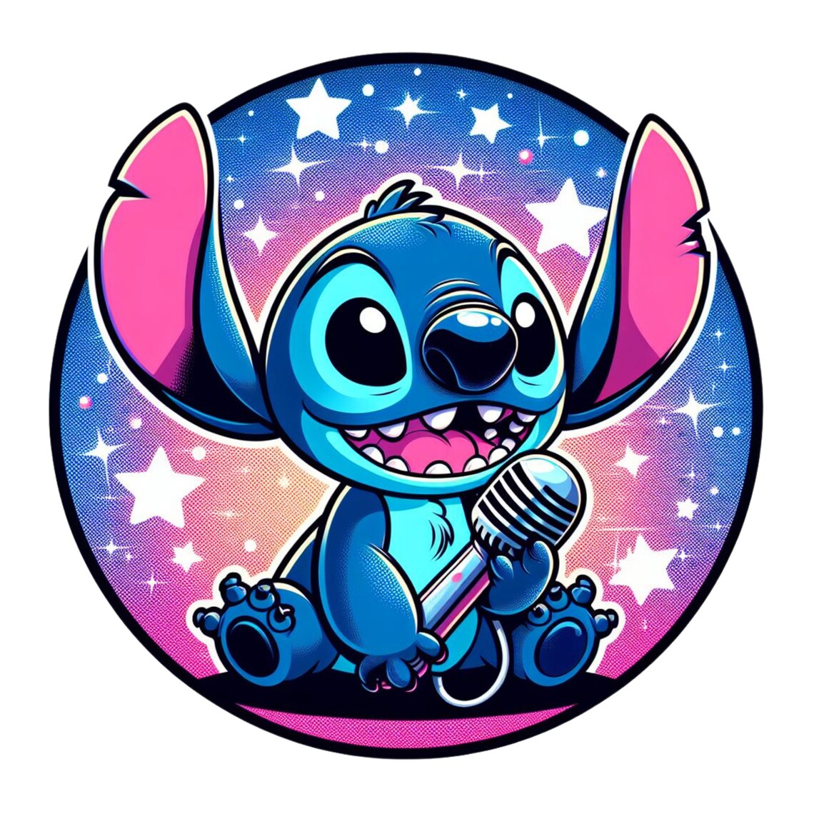 Stitch Png Clipart, Stitch Singer Design, Stitch Music, Lilo and Stitch ...
