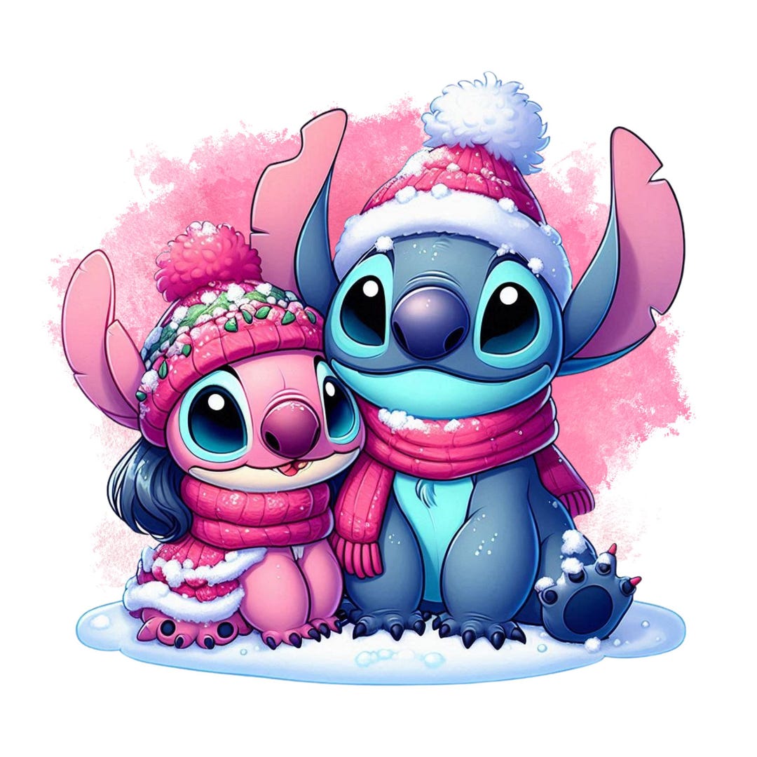 Stitch and Angel Watercolor Background, Stitch and Angel Png Clipart ...