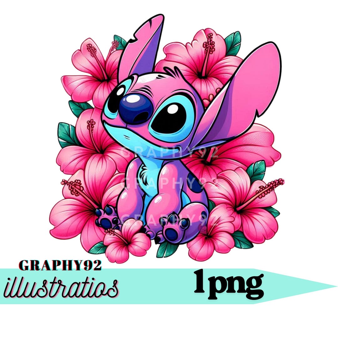 Ángel de Stitch, clipart de ángel de Lilo, flor de ángel, personaje de ...