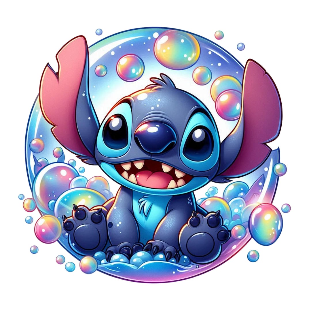 Stitch Bubble Design, Cute Stitch Clipart, Png File, Lilo and Stitch ...