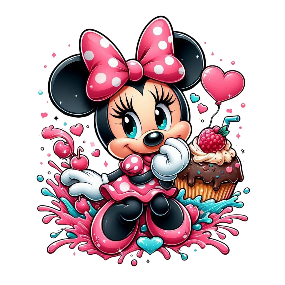 Cute Minnie Mouse Png Clipart, Minnie Mouse Sweet, Minnie Mouse Splash ...