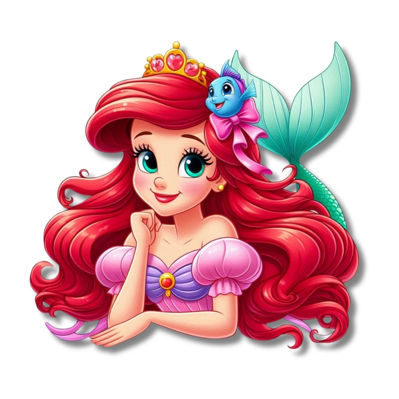 The Little Mermaid Png Clipart, Princess Ariel Png, Cute Princess Ariel ...