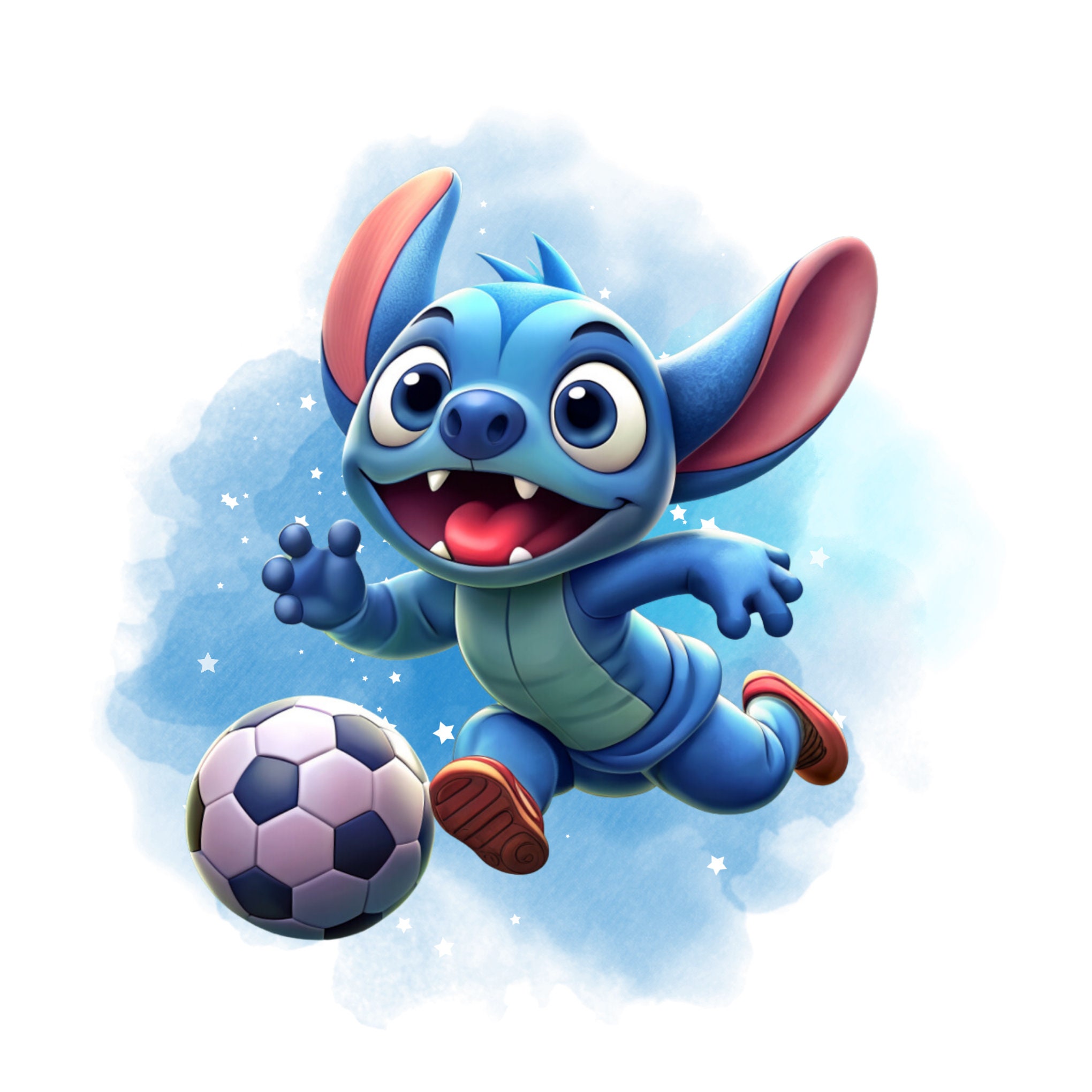 Stitch png clipart, Stitch jugando al fútbol, puntada linda, lilo y ...