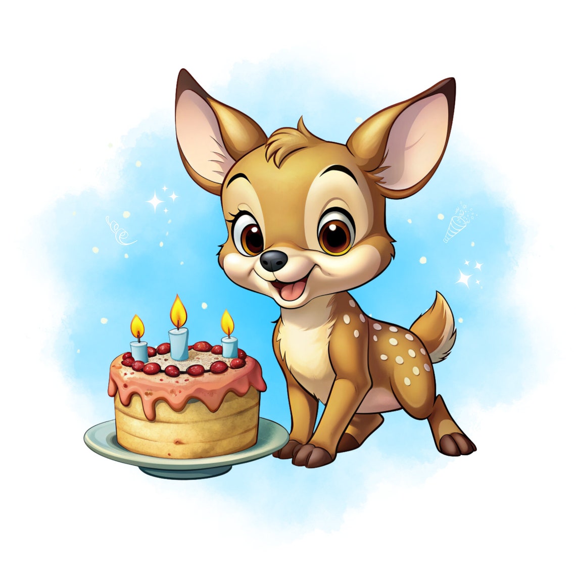 Bambi Png Clipart, Cute Bambi Birthday, Bambi Design, High Quality ...