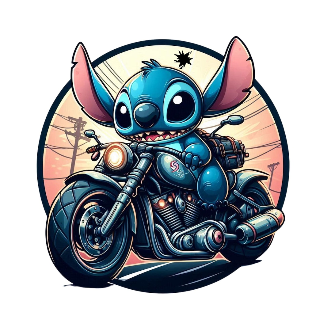 Stitch Png Clipart, Stitch Ride Motorcycle, Lilo and Stitch, Instant ...