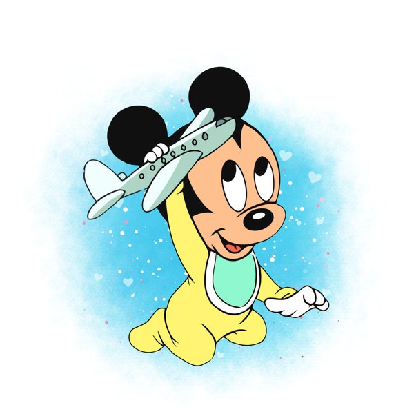 Baby Blue Mickey - Etsy