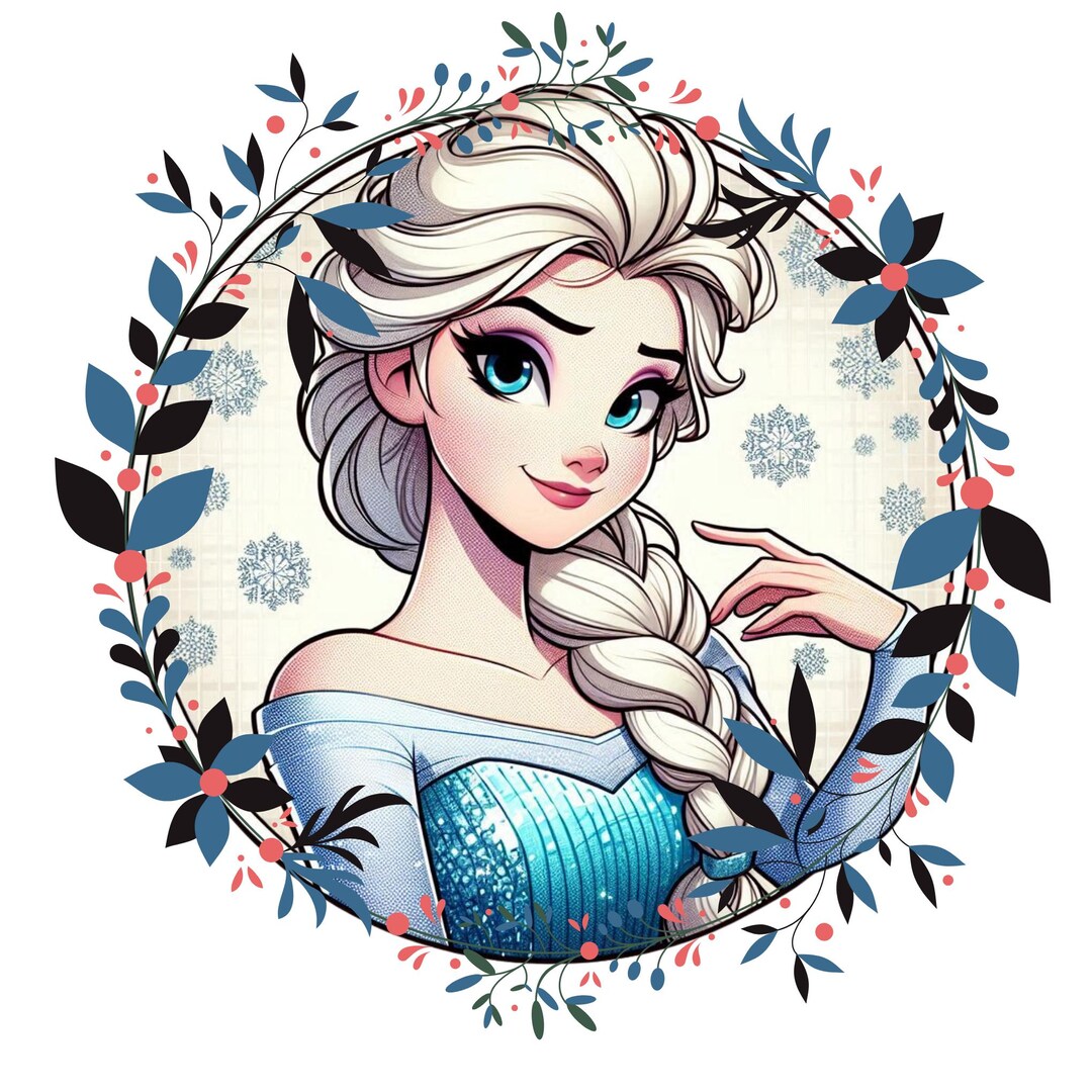Princess Elsa Flower Design, Elsa Png Clipart, Frozen Png, Frozen ...