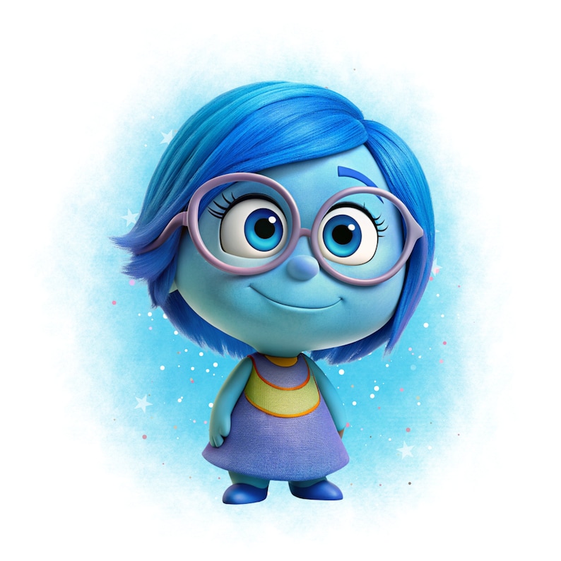 Inside Out Watercolor Background, Inside Out Sadness Png Clipart ...