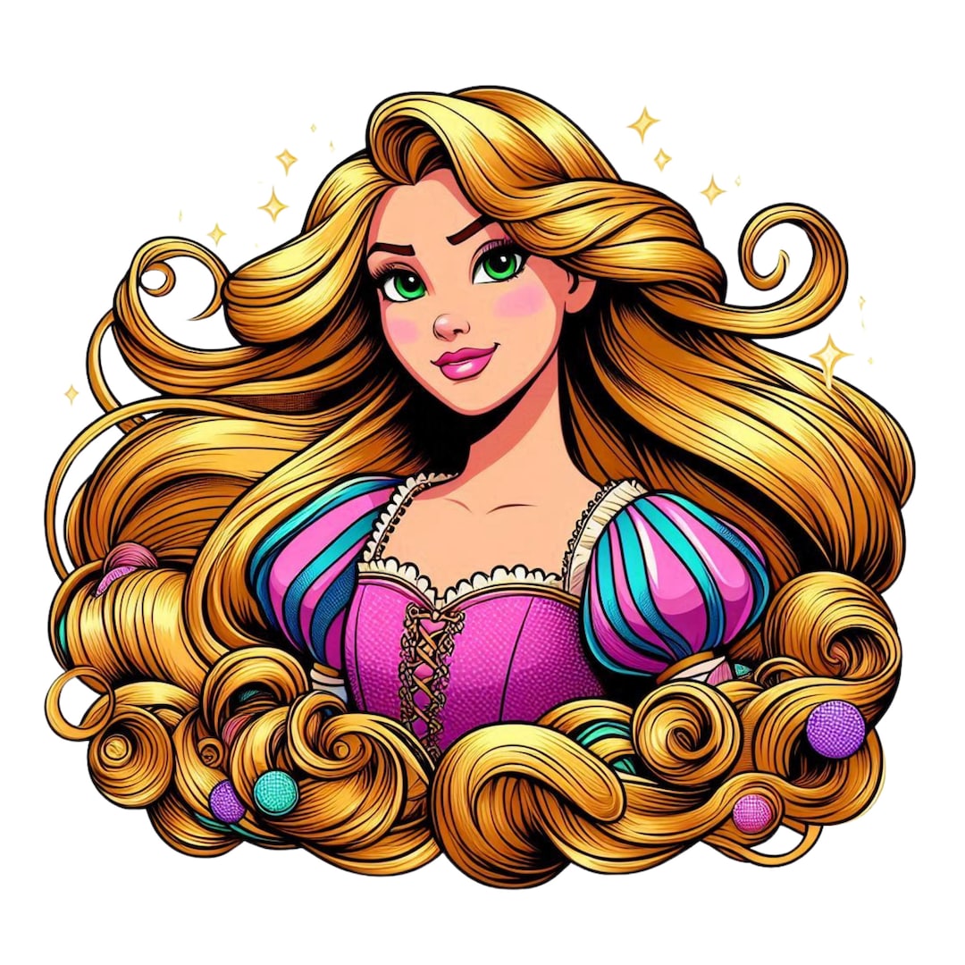 Tangled Png Clipart, Princess Rapunzel Png, Rapunzel Design, Tangled ...