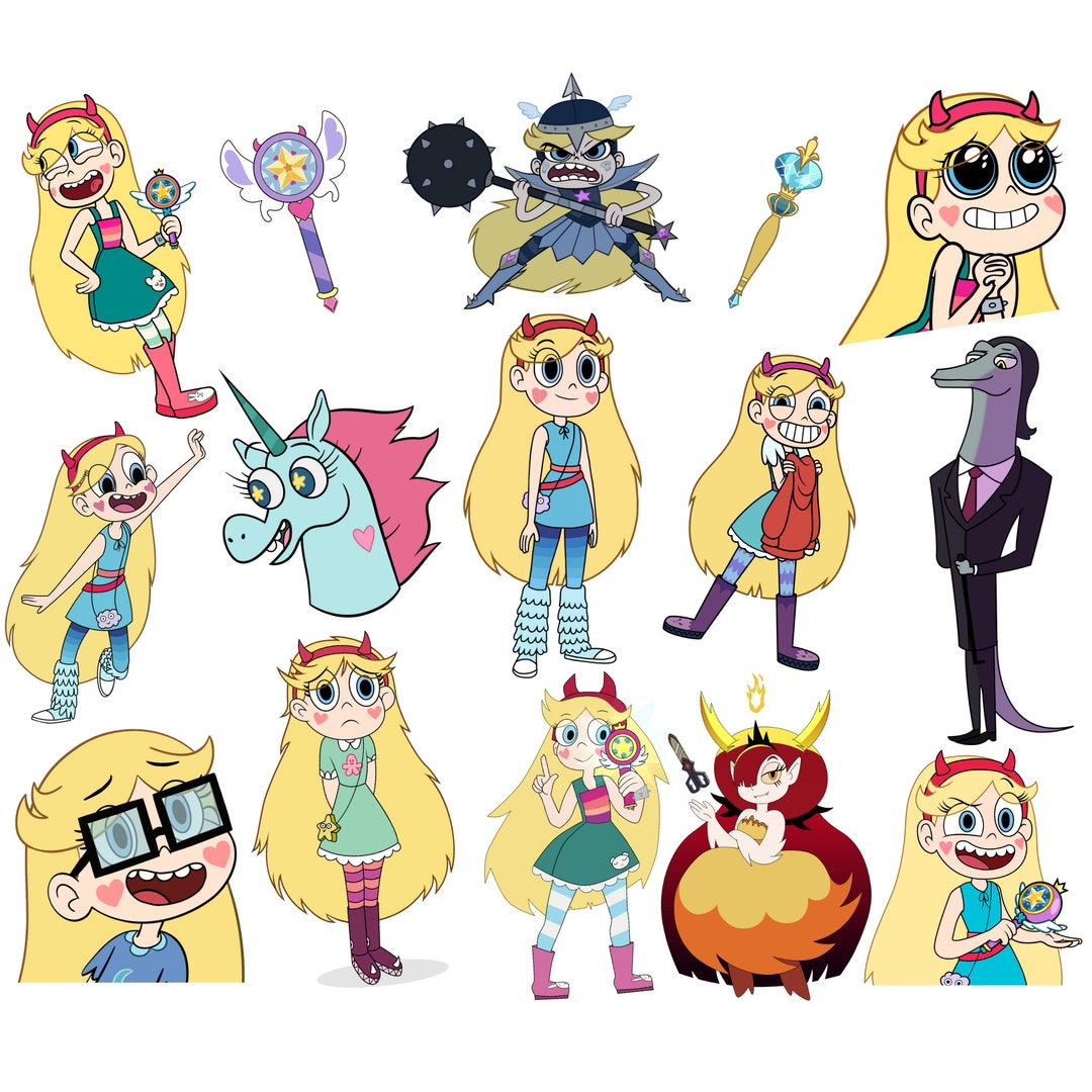 Star Vs the Forces of Evil Png Clipart Set, Star Butterfly Png Bundle ...