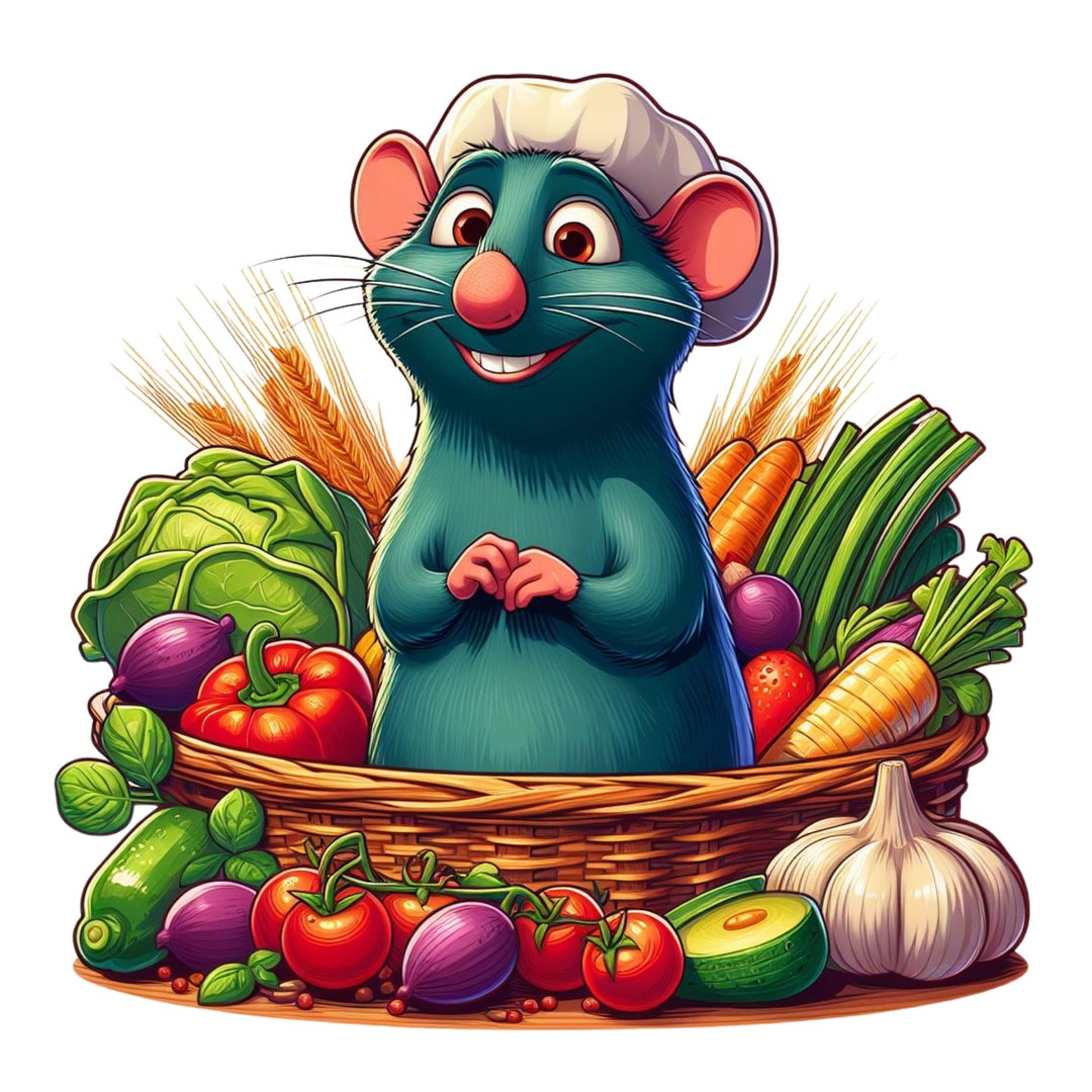 Ratatouille Remy Png Clipart, Ratatouille Fruit Design, Chef Mouse ...