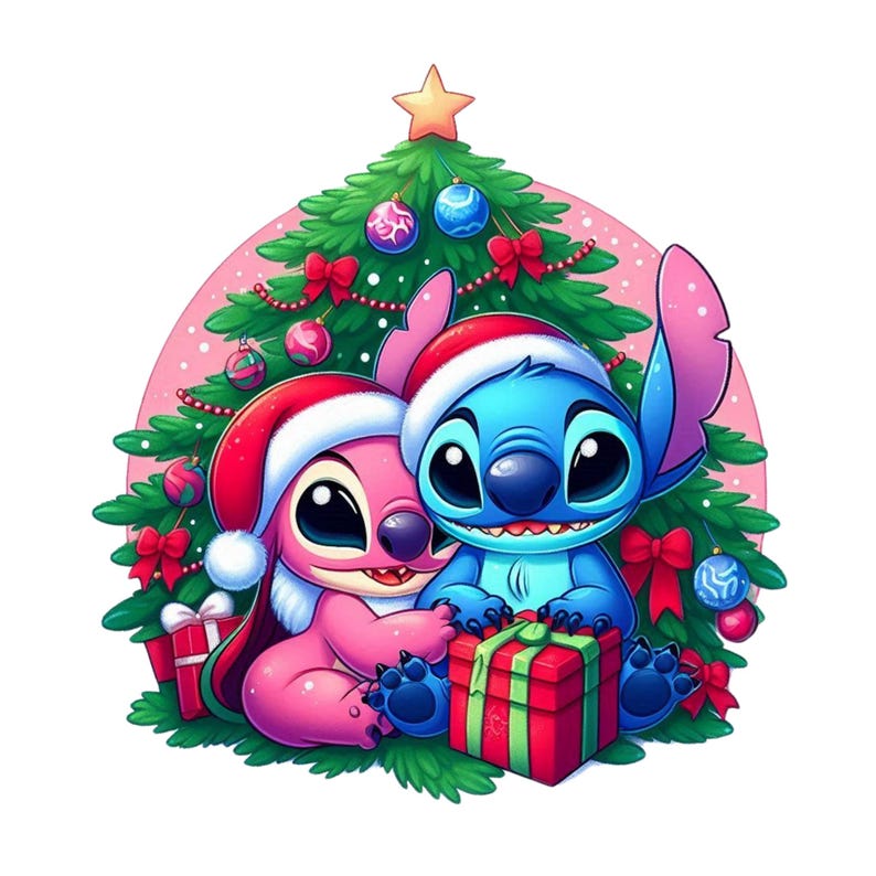 Stitch and Angel Christmas Design, Stitch and Angel Png Clipart, Lilo ...