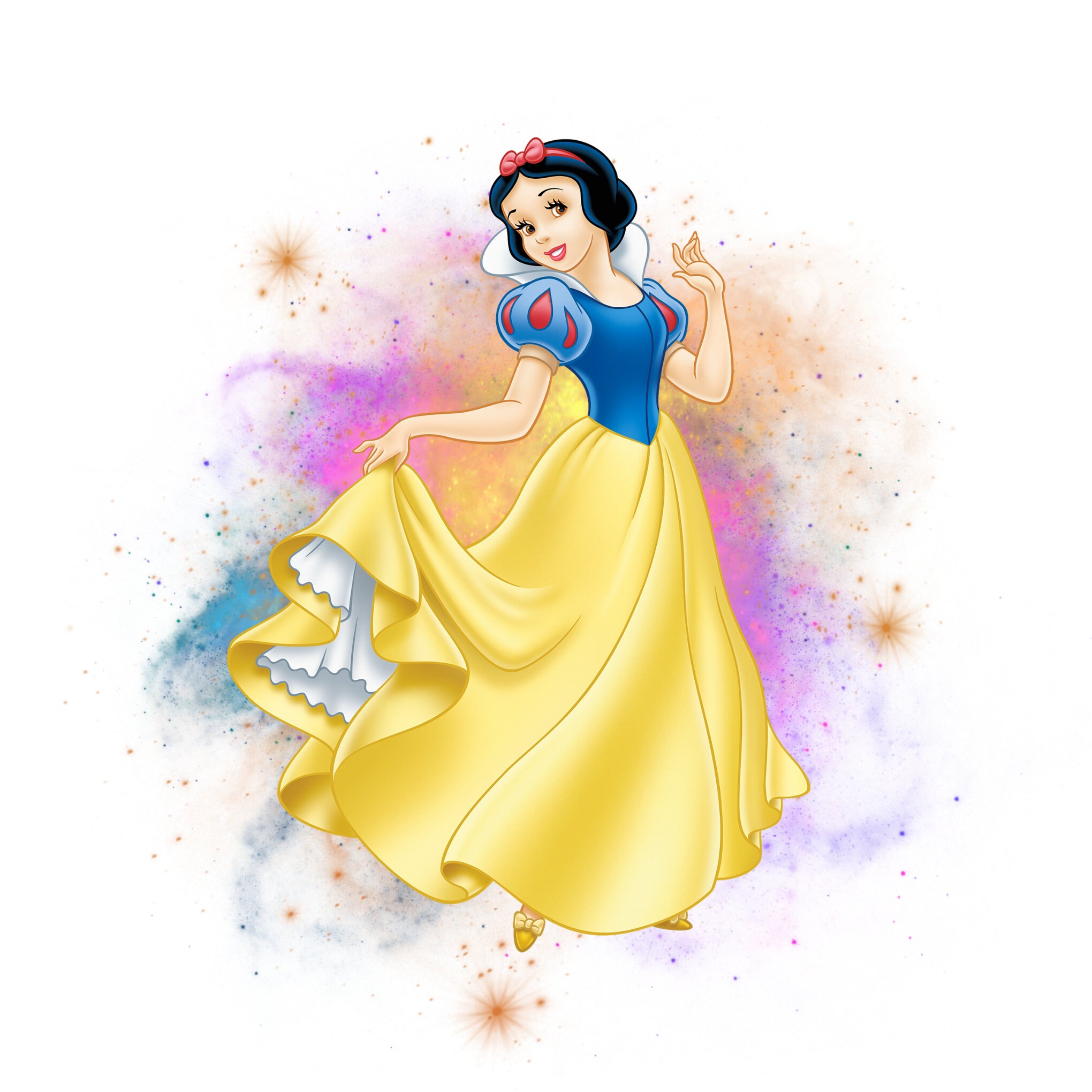 Snow White Watercolor Background, Snow White Png Clipart, Snow White ...