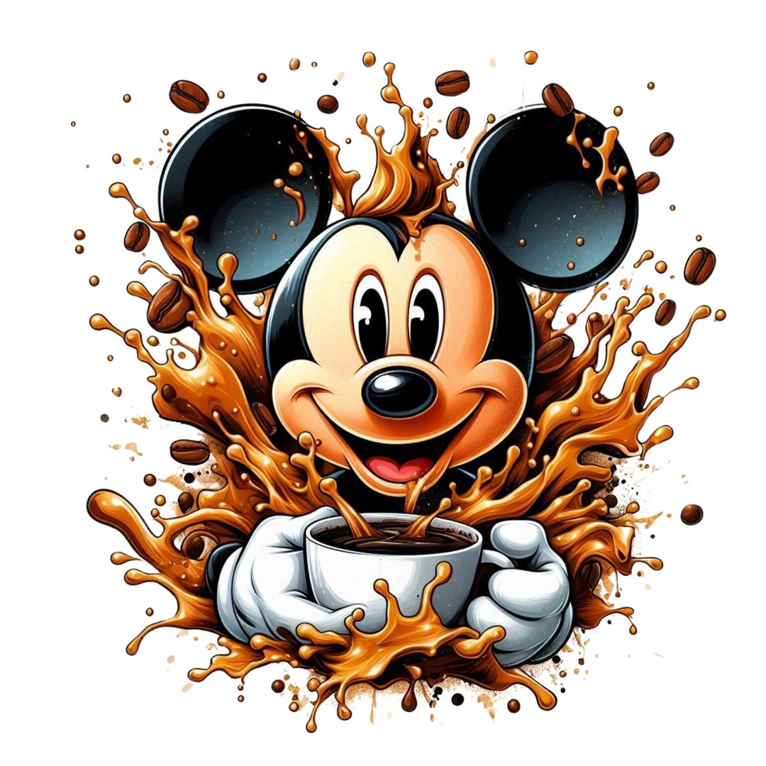 Mickey Mouse Coffee Design, Mickey Mouse Png Clipart, Mickey Coffee ...