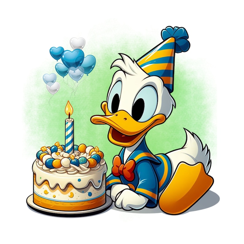 Donald Duck Birthday Design, Donald Duck Png Clipart, Cute Duck ...