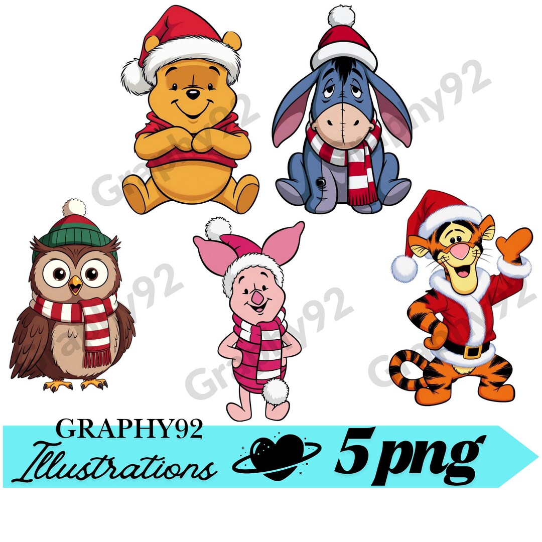 Winnie the Pooh Christmas Design, Winnie the Pooh Png Clipart, Winnie ...