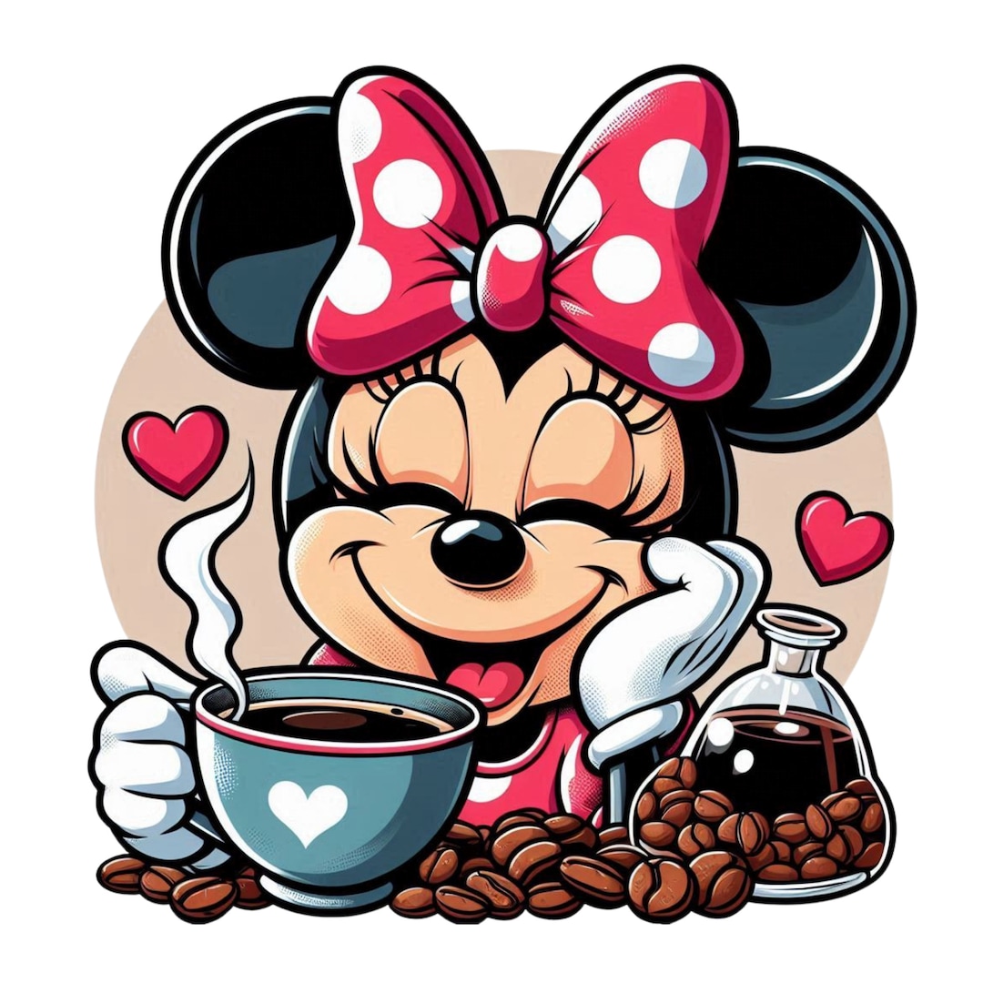 Minnie Mouse Png Clipart, Minnie Mouse Coffee, Minnie Coffee Love ...