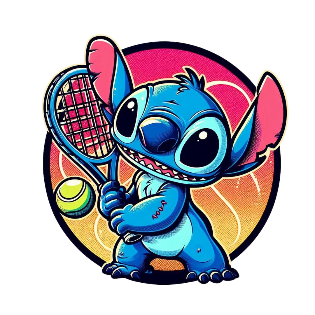 Stitch Tennis Player, Stitch Png Clipart, Cute Stitch Image, Lilo and ...